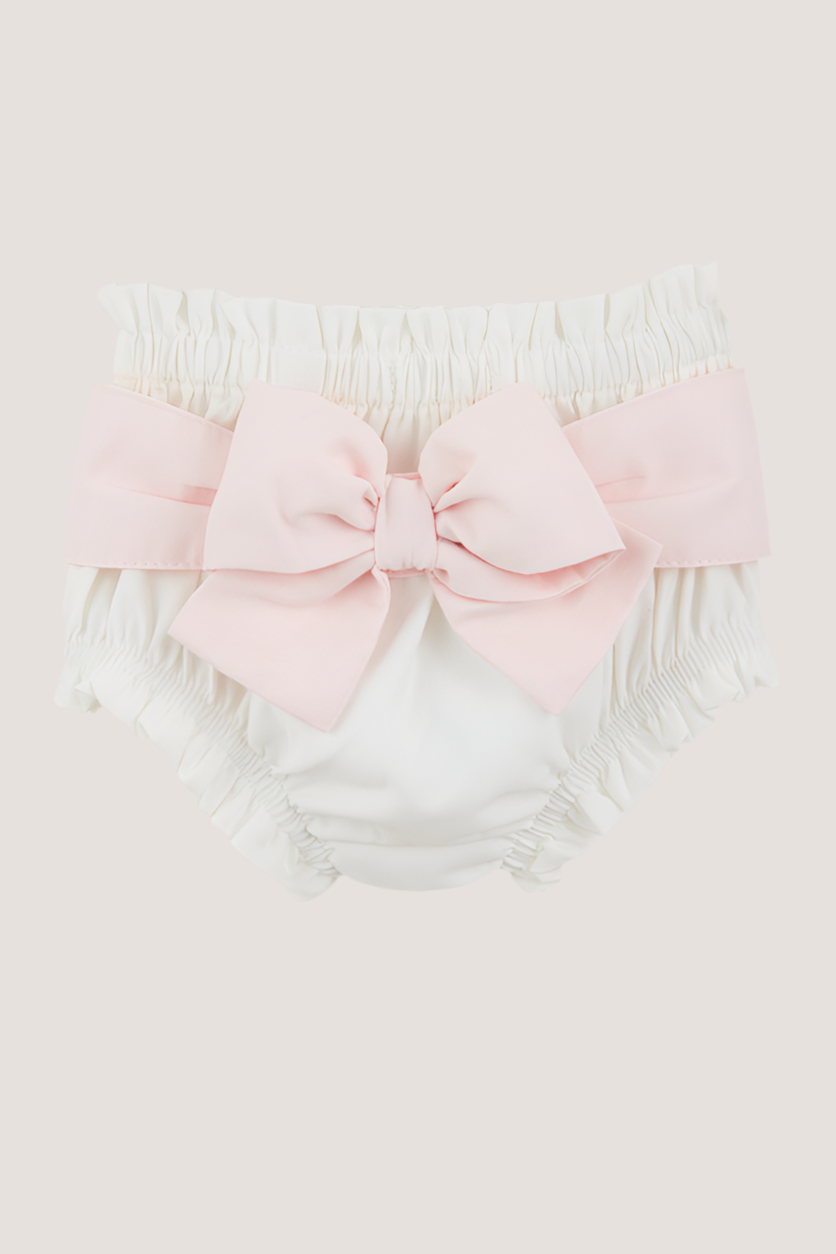 Mud Pie Diaper Cover With Pink Bow – Blessings and Butterflies