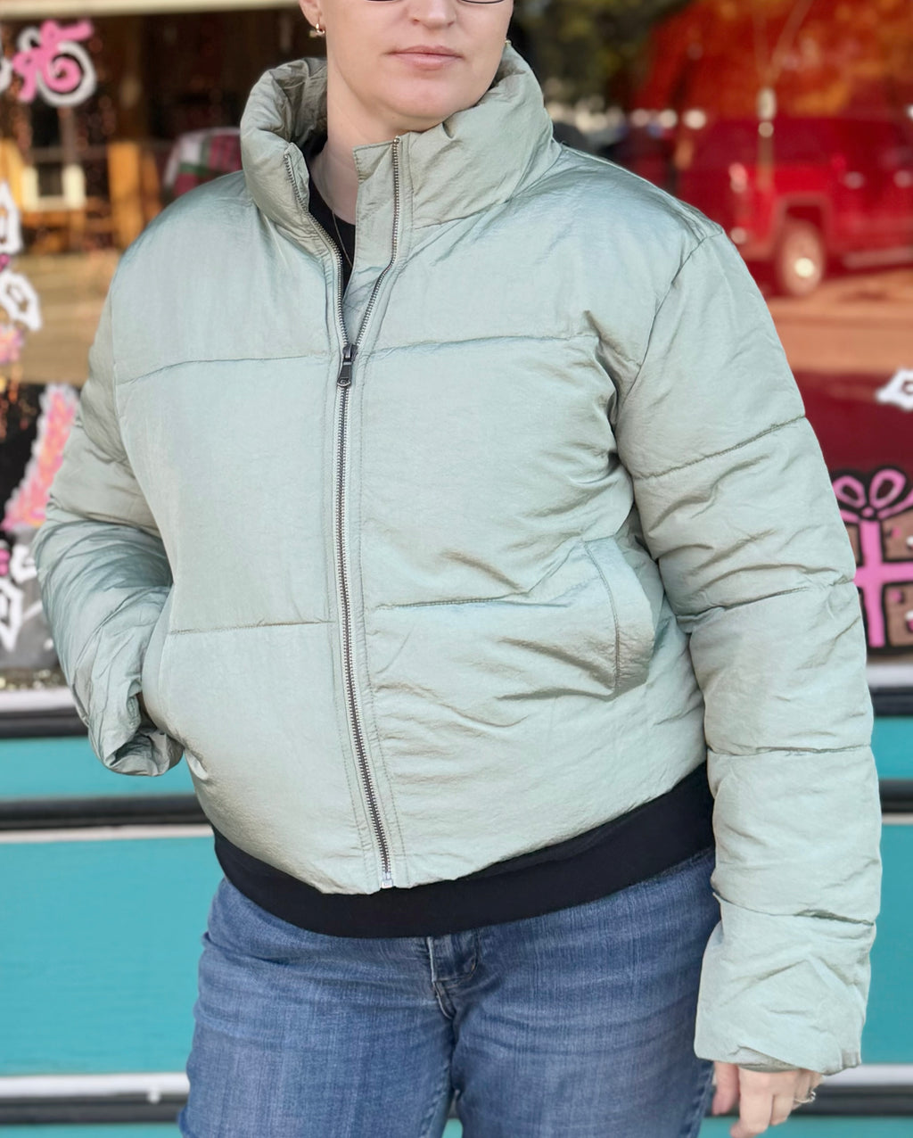 Mint Puffer Jacket – Blessings and Butterflies