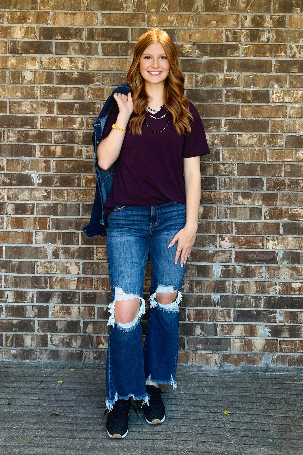 Regina Top in Deep Purple-FINAL SALE – Blessings and Butterflies