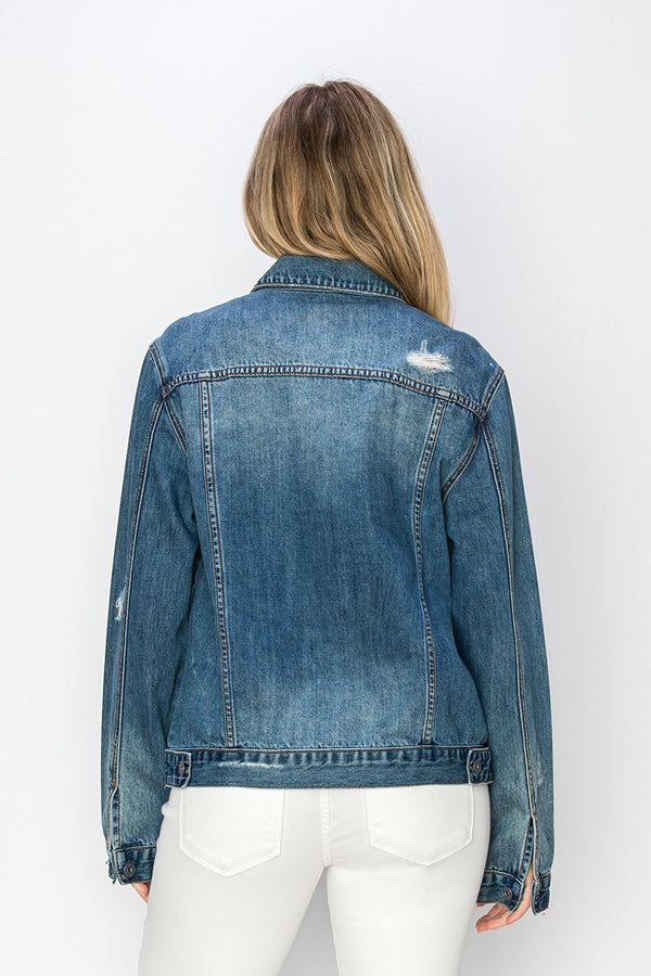 Risen Vintage Jean Jacket - Blessings and Butterflies