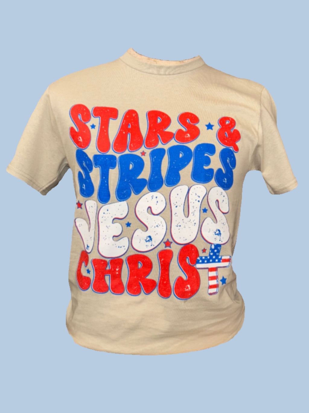Stars & Stripes & Jesus Christ Tee – Blessings and Butterflies